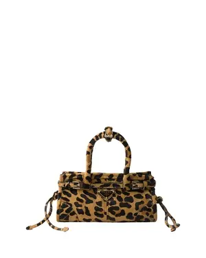 Prada Printed Leather Handbag - Neutral