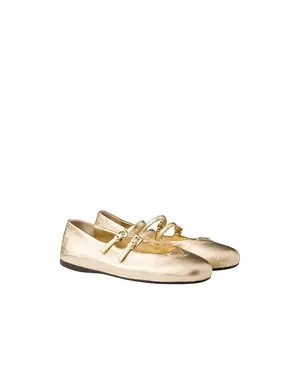 Ballet Flats with Gold Adornments