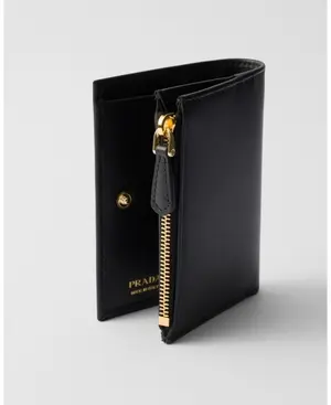 Prada Small Leather Wallet - Black