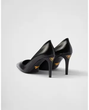 Prada Patent Saffiano Leather Pumps - Black