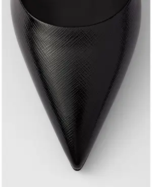 Prada Patent Saffiano Leather Pumps - Black