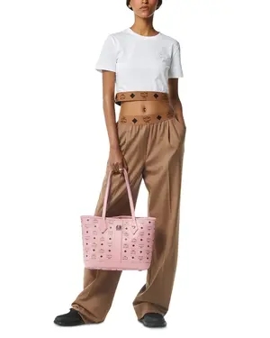 Mcm Liz Small Visetos Shopper Tote - Soft Pink