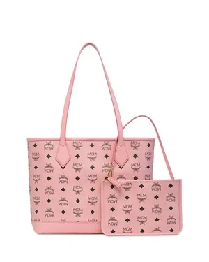 Mcm Liz Small Visetos Shopper Tote - Soft Pink