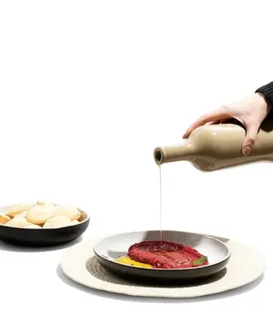 GHARYAN STONEWARE Olive Essence Duo, Set Of 3 - Linen