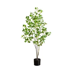 NEARLY NATURAL 4' Artificial Heart Shaped Ficus Leaf Tree - Green