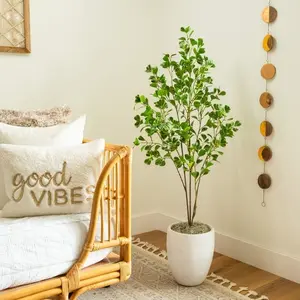 NEARLY NATURAL 4' Artificial Heart Shaped Ficus Leaf Tree