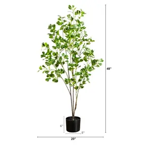 NEARLY NATURAL 4' Artificial Heart Shaped Ficus Leaf Tree