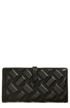 Kurt Geiger Quilted Leather Bifold Wallet - Black
