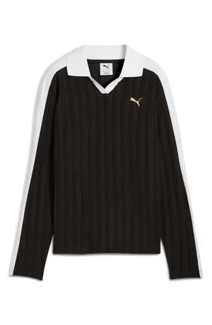 PUMA T7 Relaxed Long Sleeve Polo