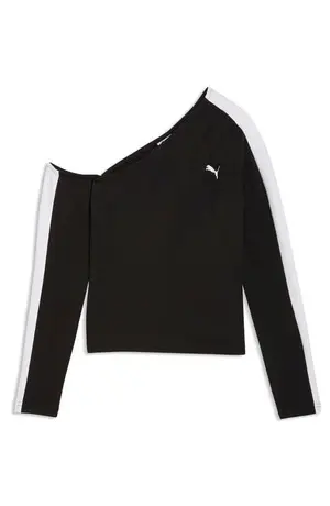PUMA T7 Off The Shoulder Long Sleeve Top