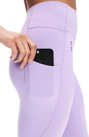 On High Waist 7/8 Studio Tights - Bloom