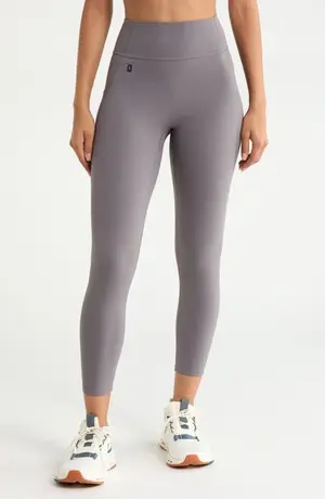On High Waist 7/8 Studio Tights - Ember