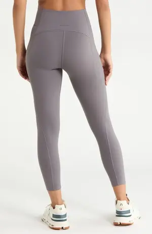 On High Waist 7/8 Studio Tights - Ember