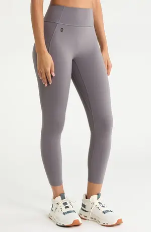 On High Waist 7/8 Studio Tights - Ember