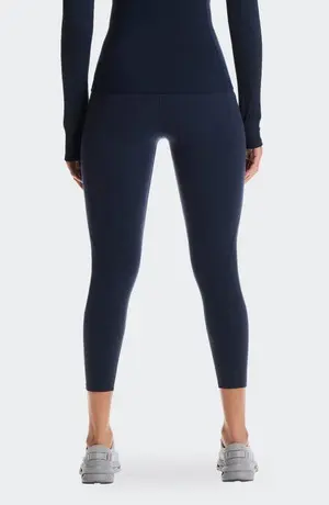 On High Waist 7/8 Studio Tights - Navy