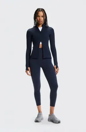 On High Waist 7/8 Studio Tights - Navy