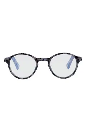 THE BOOK CLUB So Rando 46mm Blue Light Blocking Round Frame Reading Glasses - Cookie Tort