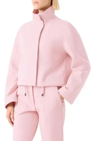 Akris Boxy Wool Crop Jacket