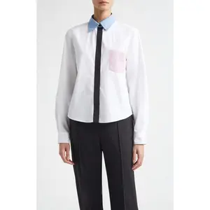 Marni Embroidered Pocket Button-up Shirt - 00w01lily White