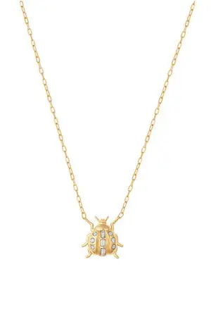 Sara Weinstock Lady Bug Diamond Pendant Necklace - Yellow Gold