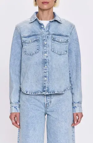 PISTOLA Thea Shrunken Denim Shacket
