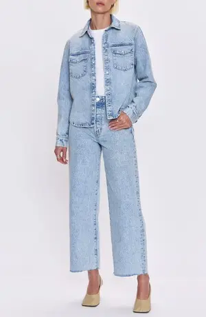 PISTOLA Thea Shrunken Denim Shacket