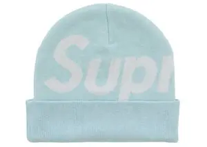 Supreme Big Logo Beanie - Light Blue