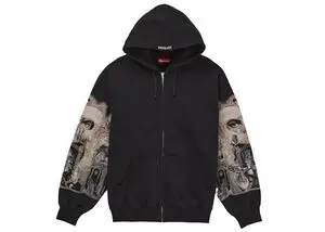 Supreme Michael Jackson Dangerous Zip Up Hooded Sweatshirt - Black