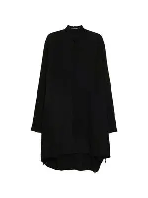 JULIUS Band Collar Shirt - Black