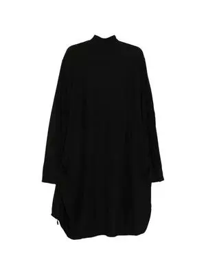 JULIUS Band Collar Shirt - Black