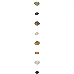 STORIED HOME Azure Bubbles Hand-blown Garland - Brown