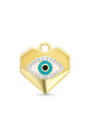 Sara Weinstock Diamond Evil Eye Charm - Yellow Gold