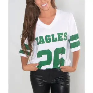 CUCE Philadelphia Eagles Saquon Barkley Crystal V-neck Tunic
