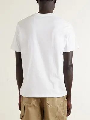 AMI Paris Logo-embroidered Cotton-jersey T-shirt
