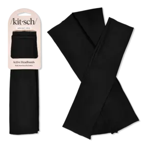 KITSCH Active Headbands 3-piece Set - Black