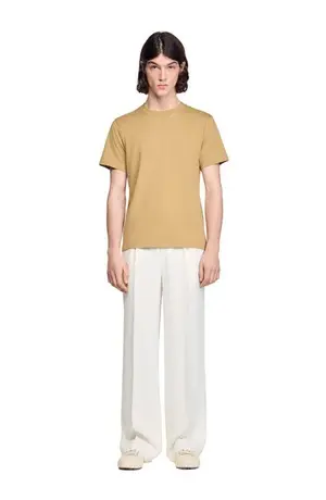 Sandro Cotton T-shirt - Beige