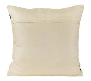 NORTHLIGHT 20' Black Cream Block Handloom Outdo Or Throw Pillow