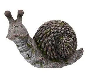 NORTHLIGHT Slowpoke Snail Outdoor Garden Statue 15 - One-color