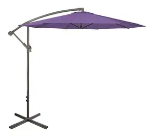 NORTHLIGHT 10ft Offset Patio Umbrella W/ Hand C Rank Purple - One-color