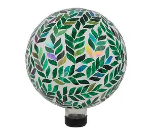 NORTHLIGHT 10' Mosaic Iridescent Leaves Gazing Ball - One-color