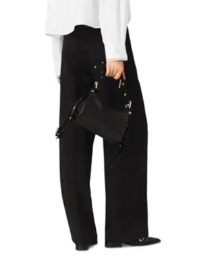 Maje Double Pleated Palazzo Trousers