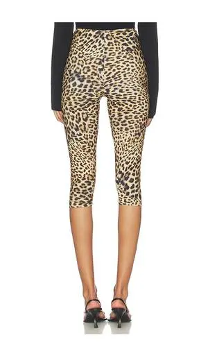 Norma Kamali Capri Leggings - Cheetah Patch