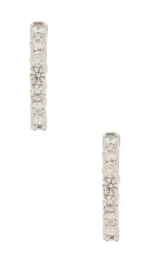 Shashi Oval Diamond Hoop Earrings