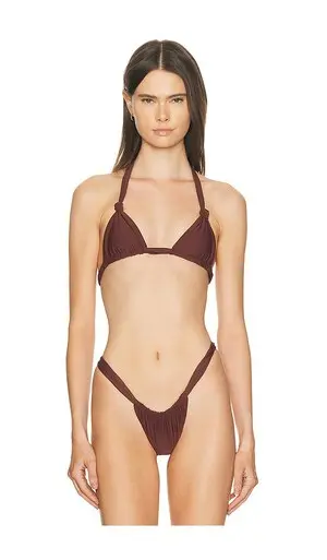 Mikoh Suzu Triangle Bikini Top - Anemone
