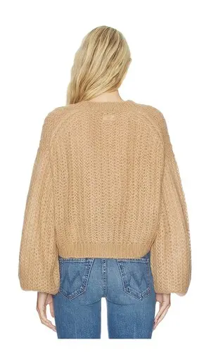 MOTHER Puffy Sleeve Varsity Cardigan