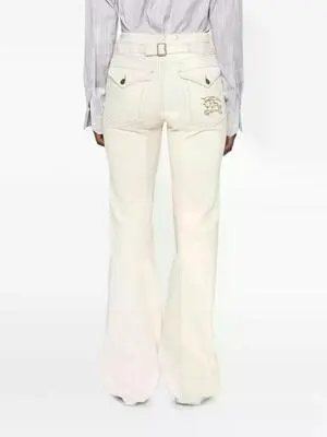 Burberry Equestrian-knight Straight-leg Jeans - Neutrals