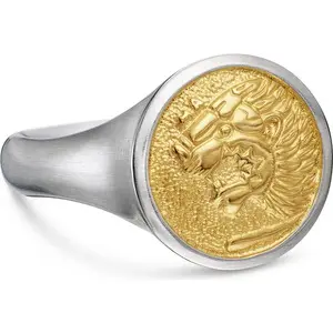 David Yurman Petrvs Lion Signet Ring