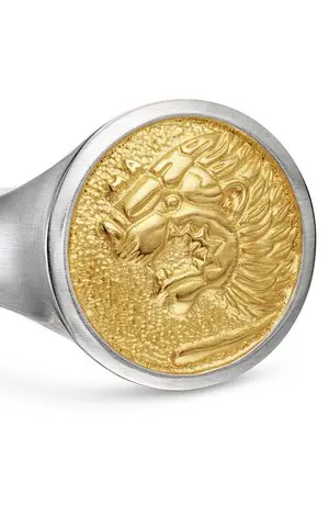 David Yurman Petrvs Lion Signet Ring