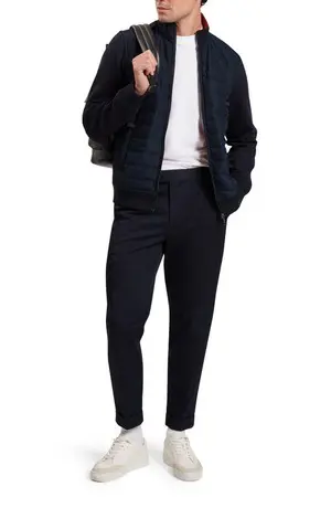 Ted Baker London Durano Quilted-front Piqué Jacket - Navy