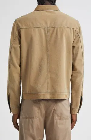MAISON MARGIELA Faux Suede Bonded Denim Jacket